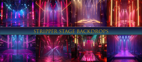 Second Life Marketplace - SATO - Stripper Stage Blogger backdrop Textures